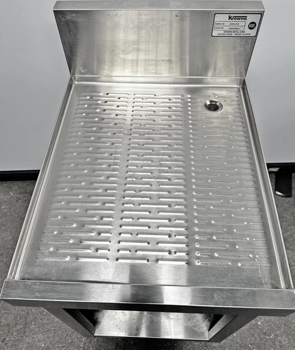 Krowne Metal Stainless 18"W Underbar Workboard with Storage Cabinet ...